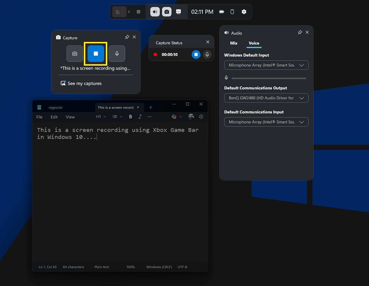 Step 6 Stop recording